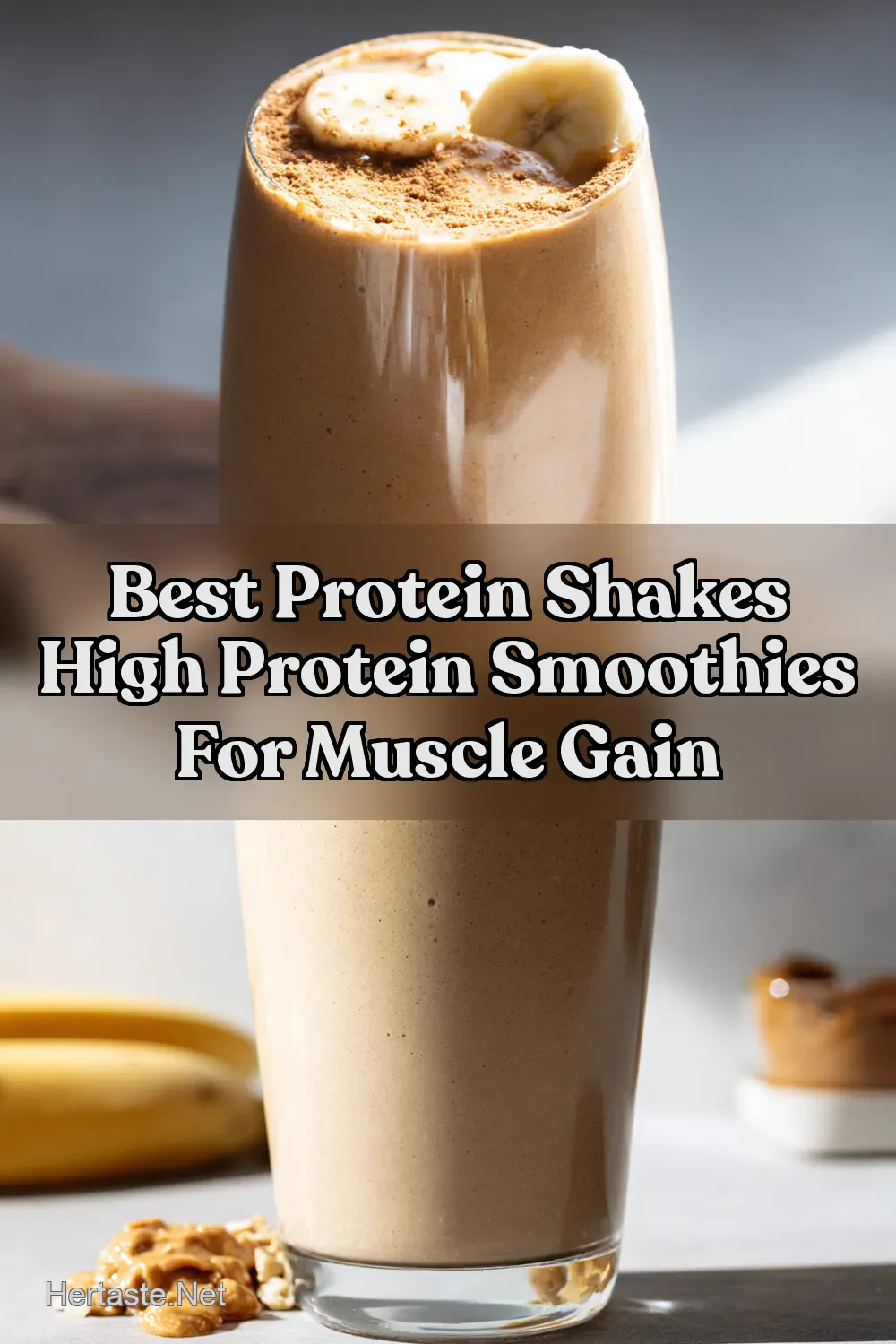 PowerUp Peanut Butter Banana High Protein Smoothies