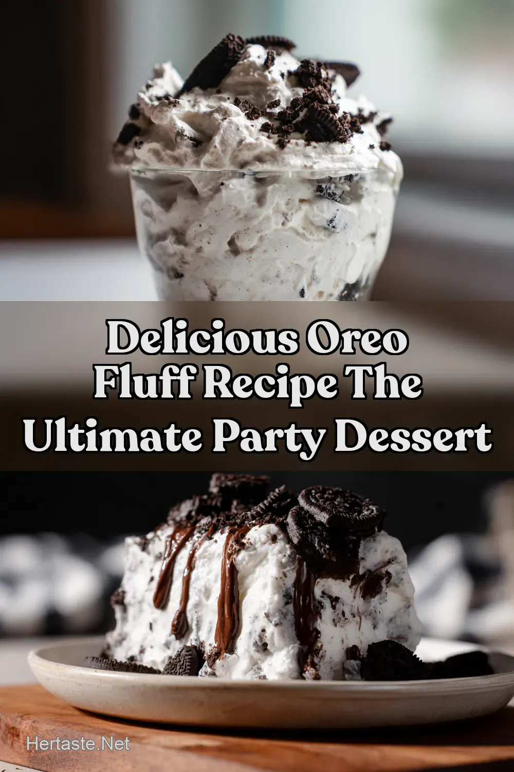 Oreo Dream Fluff An Easy NoBake Dessert - HerTaste.net