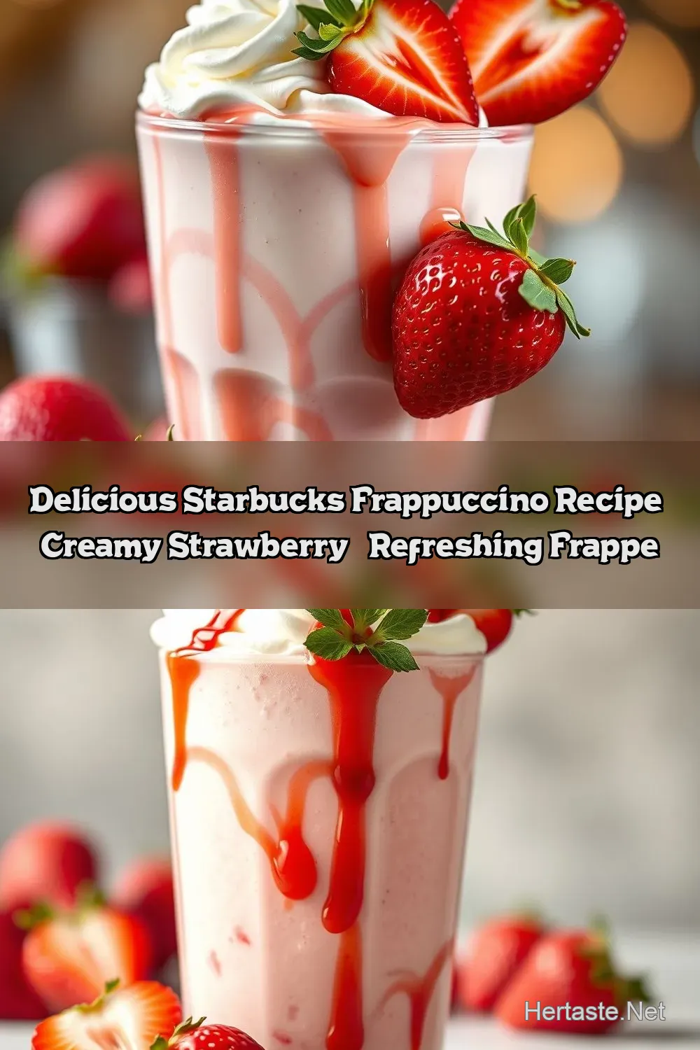 Easy Homemade Strawberry Frappuccino – Creamy, Fresh & So…