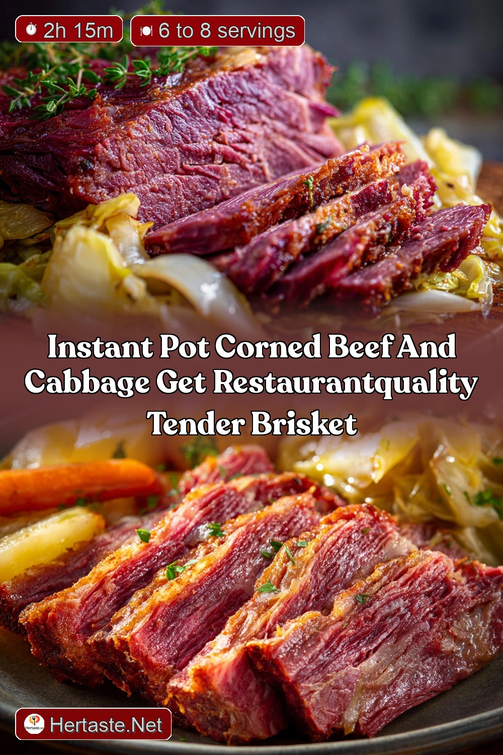Instant Pot Corned Beef and Cabbage Tender Brisket in Two…