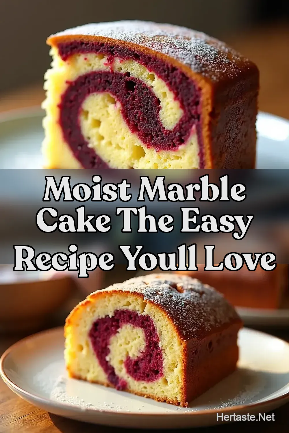 Easy Marble Cake Recipe Swirly Moist Delight - HerTaste.net