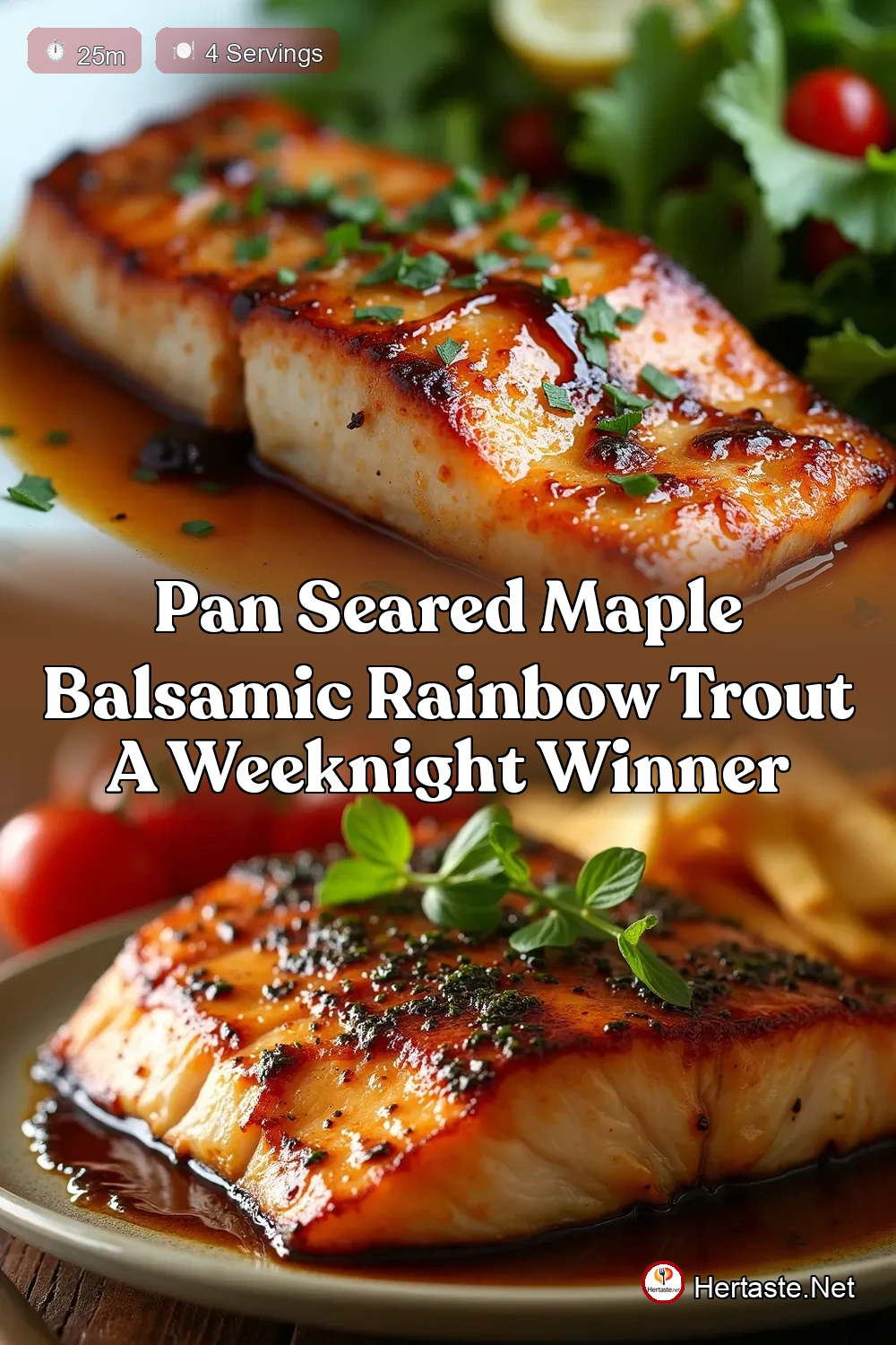 Sticky Maple Balsamic Rainbow Trout Recipe 25Minute Fish…