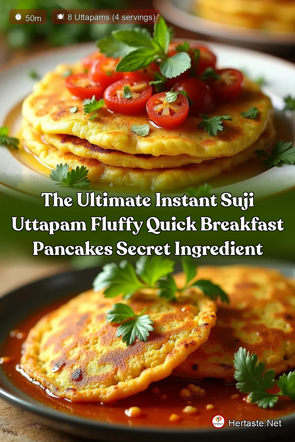 Instant Rava Uttapam Recipe Suji Fluffy South Indian Savory…