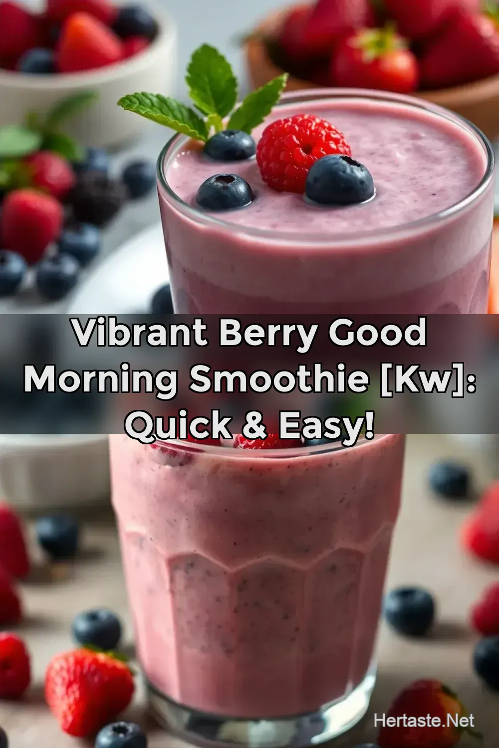 Berry Good Morning Smoothie: Quick & Healthy Smoothies…