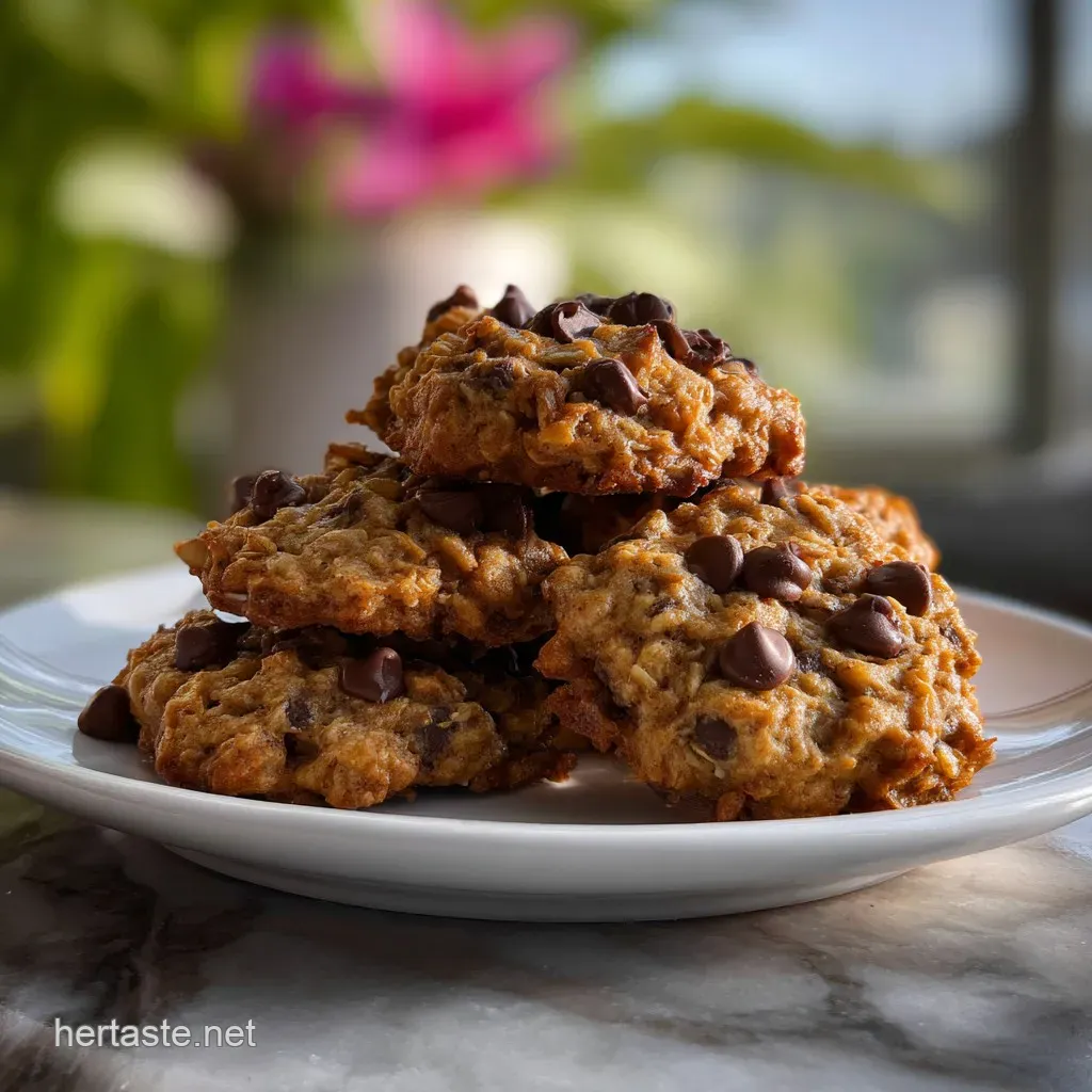 3 Ingredient Banana Oatmeal Cookie with Chocolate Chips