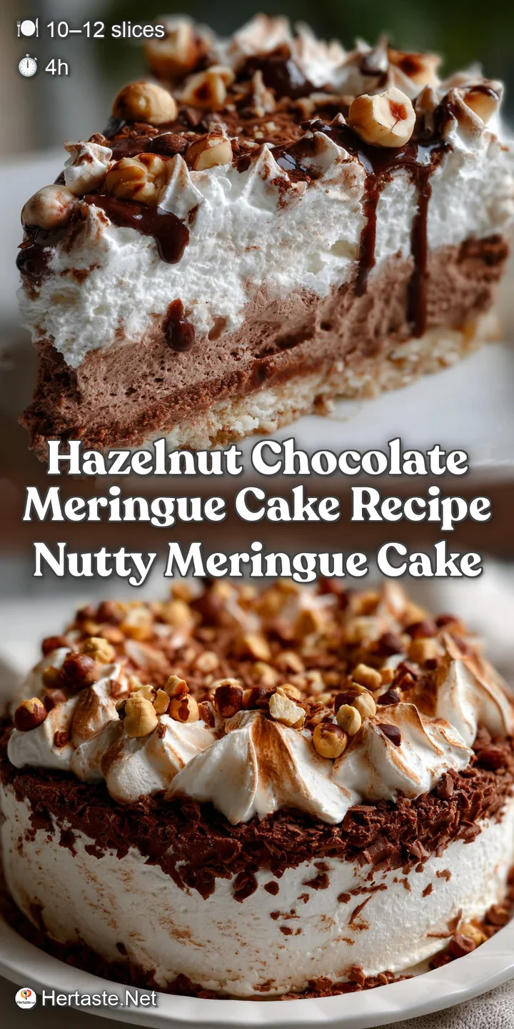 Hazelnut Chocolate Meringue Cake: Gluten-Free Decadence