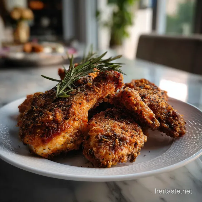 Walnut and Rosemary OvenFried Chicken Recipe: Ultra-Crispy…